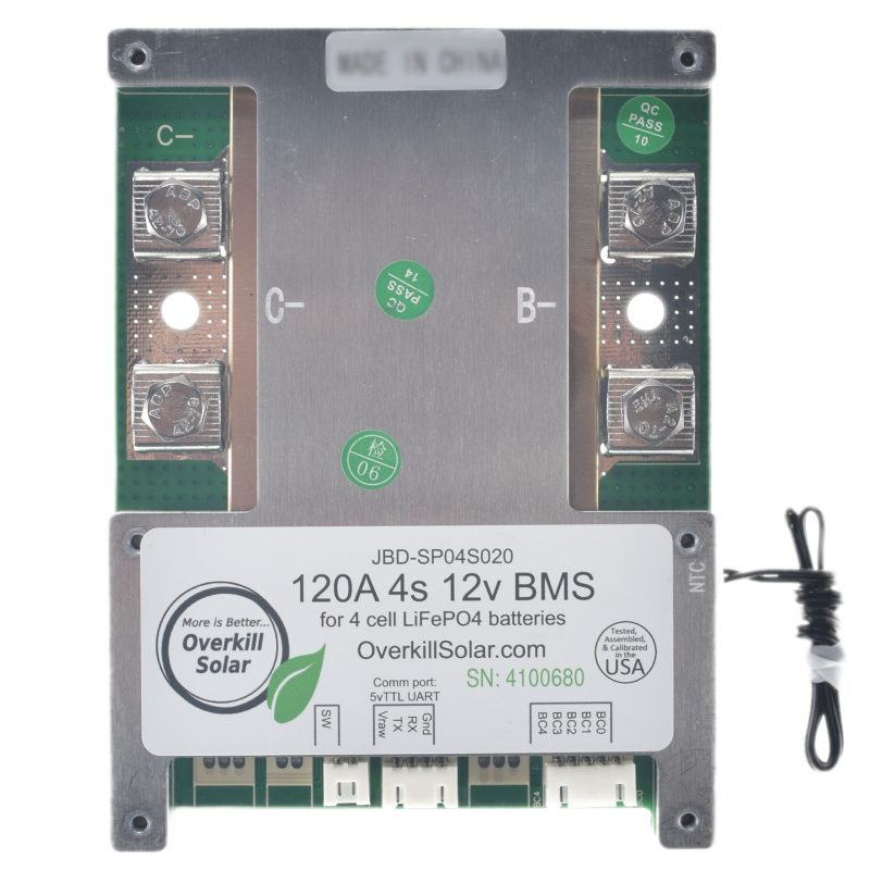 4s BMS 120a LifePo4 with M6 Threaded Terminals – Overkill Solar