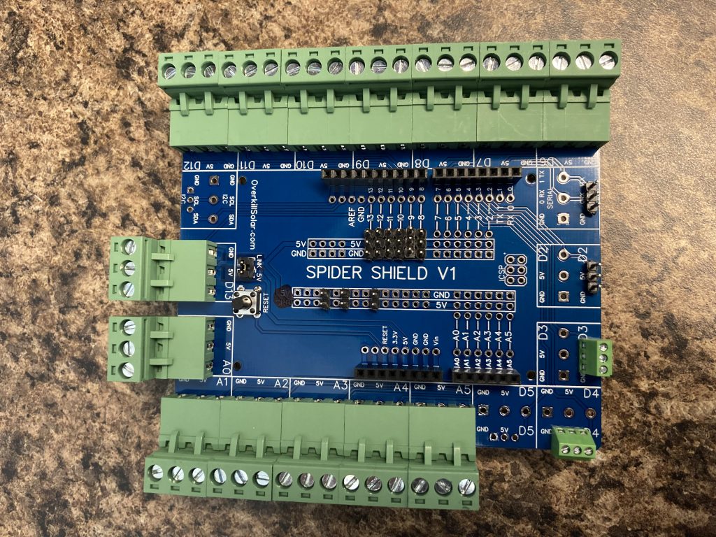 Arduino Uno Spider Shield V1 – Overkill Solar