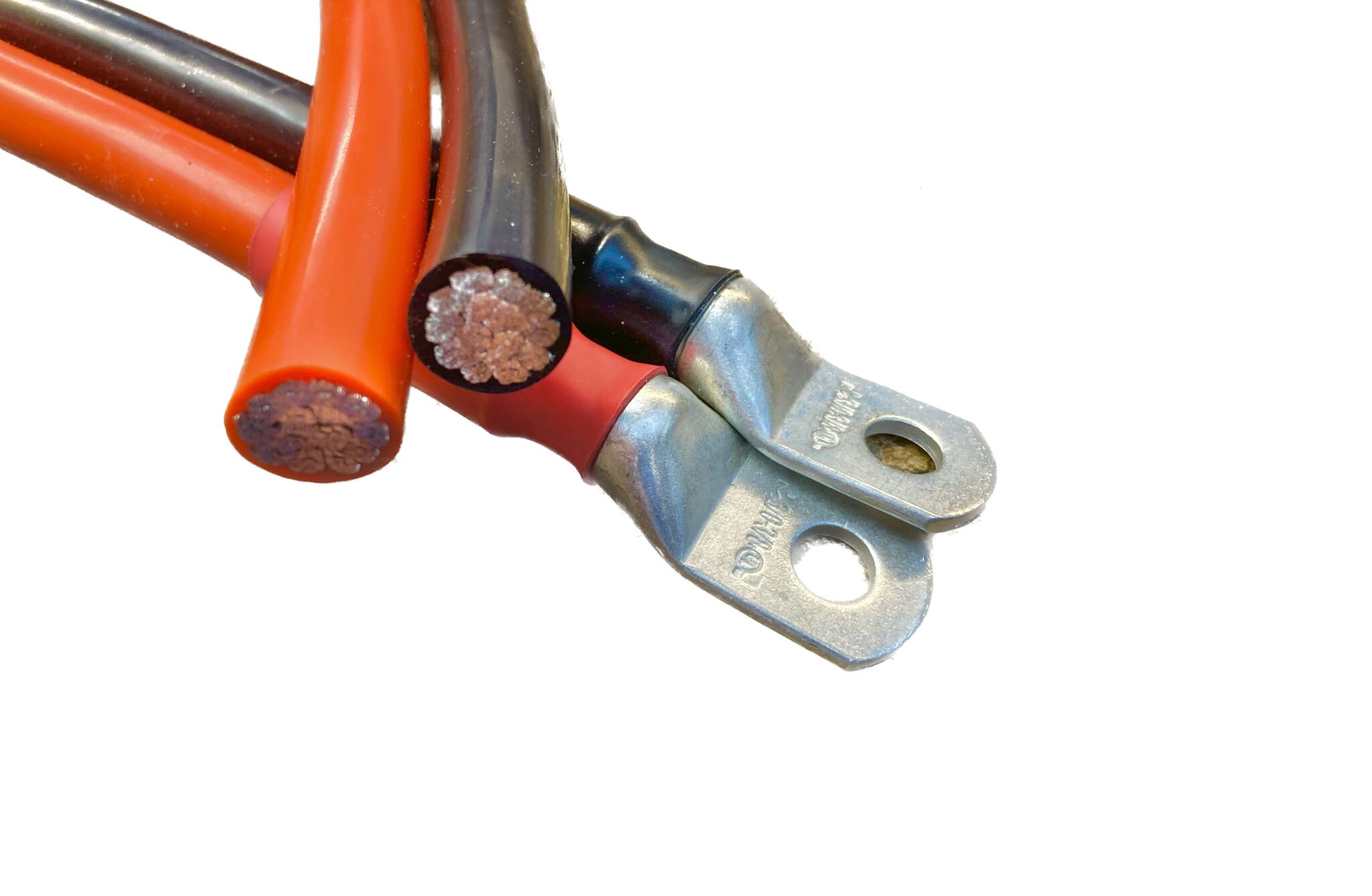 3/0ga silicone wire with custom crimped ends – Overkill Solar